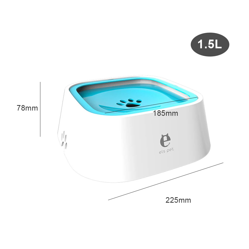 1.5L ABS Plastic Non-Spill Water Dispenser Bowl for Dogs and Cats with ...